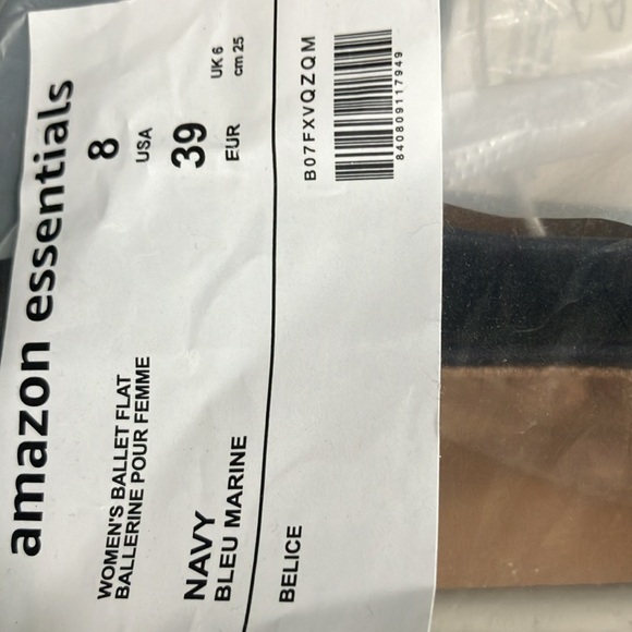 Amazon Essentials | Shoes | Nwt Amazon Essentials Navy Blue Ballet Flat ...